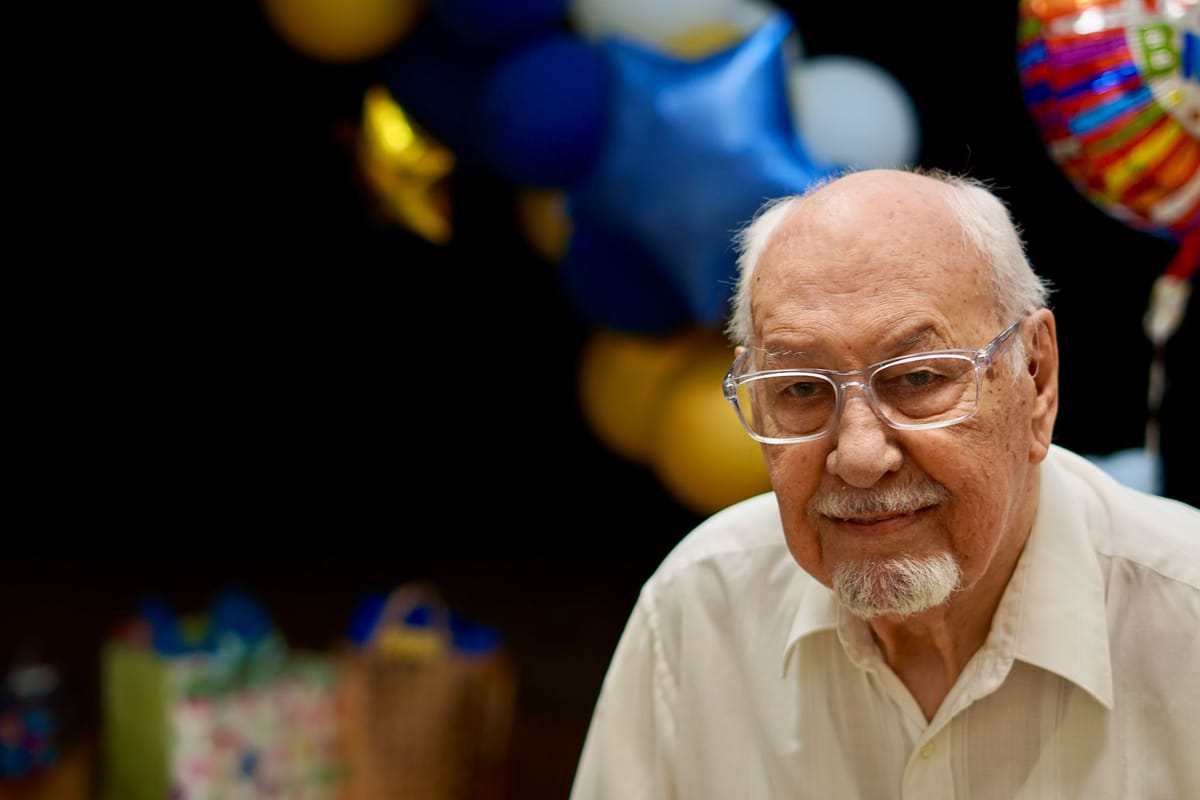 Peter Sellitti, long time Goeske Center volunteer turns 100